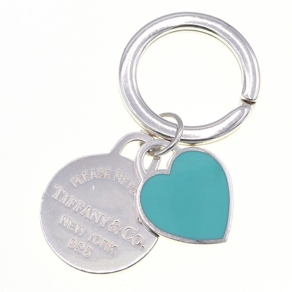 Tiffany & Co. | Bags | Tiffany Key Ring Round Heart Tag Keychain ...